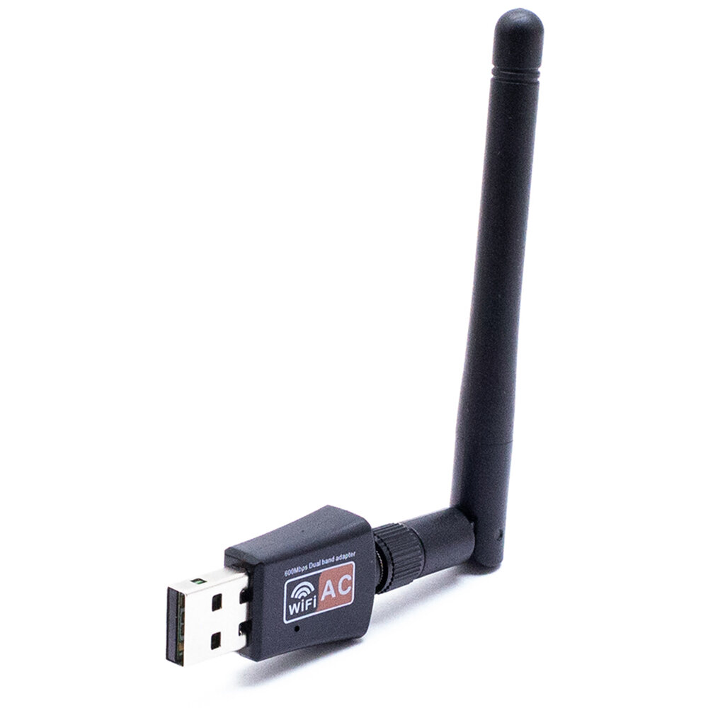 Адаптер USB WiFi AC Wireless Realtek RTL8811CU 802.11ac двухдиапазонный 2.4GHz/5GHz с антенной 600Мбит