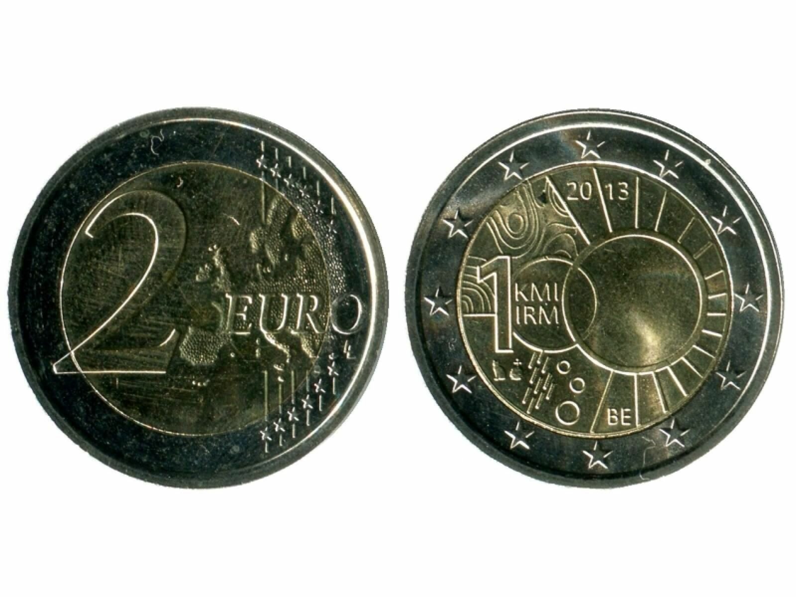 2 Евро Бельгии 2013 Г, 100 Лет Королевскому Метрологическому Институту