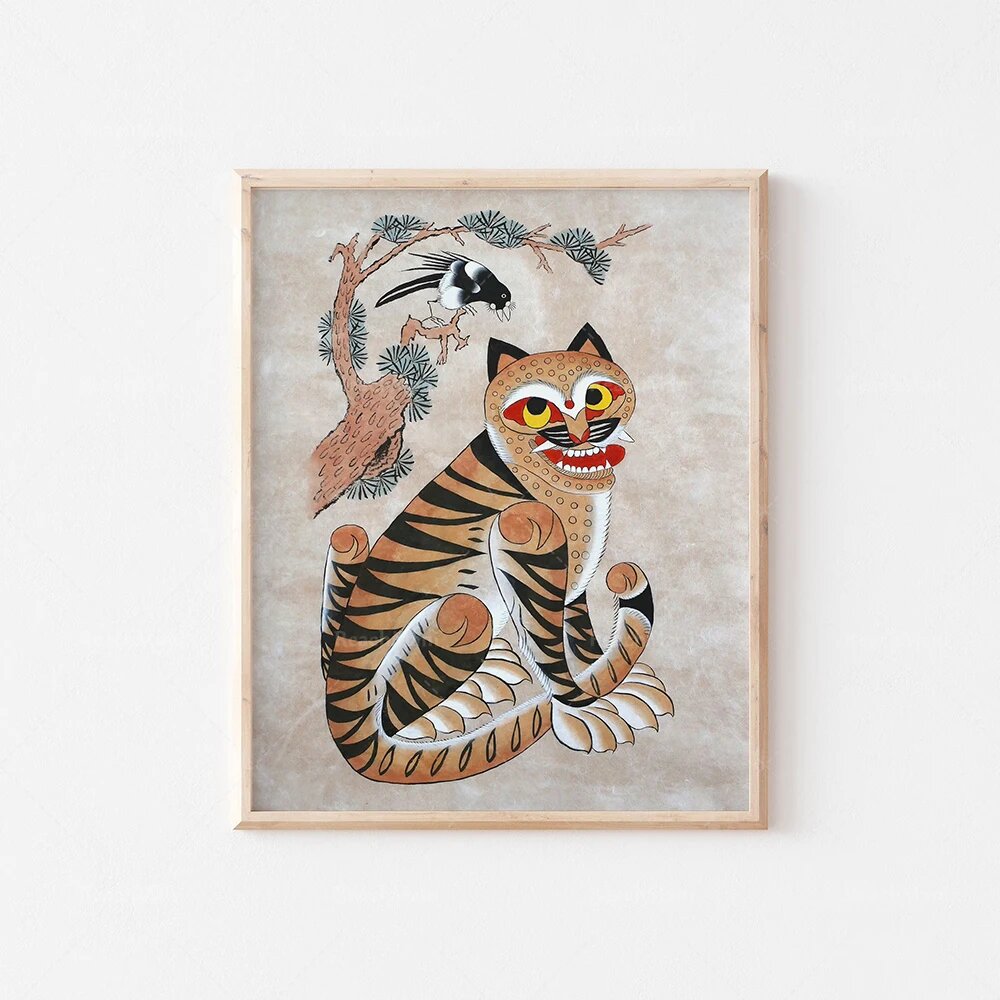 Художественный постер "Корейский тигр" ReachMani 1, 10x15cm Canvas