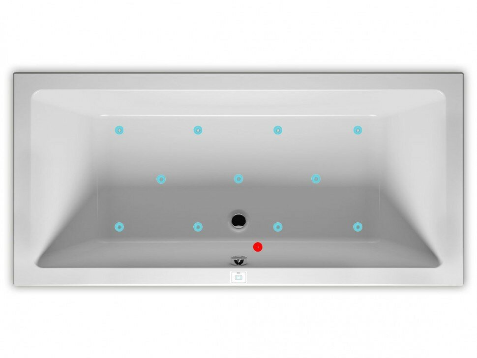Гидромассажная ванна встраиваемая RIHO RETHINK CUBIC AIR 180x80