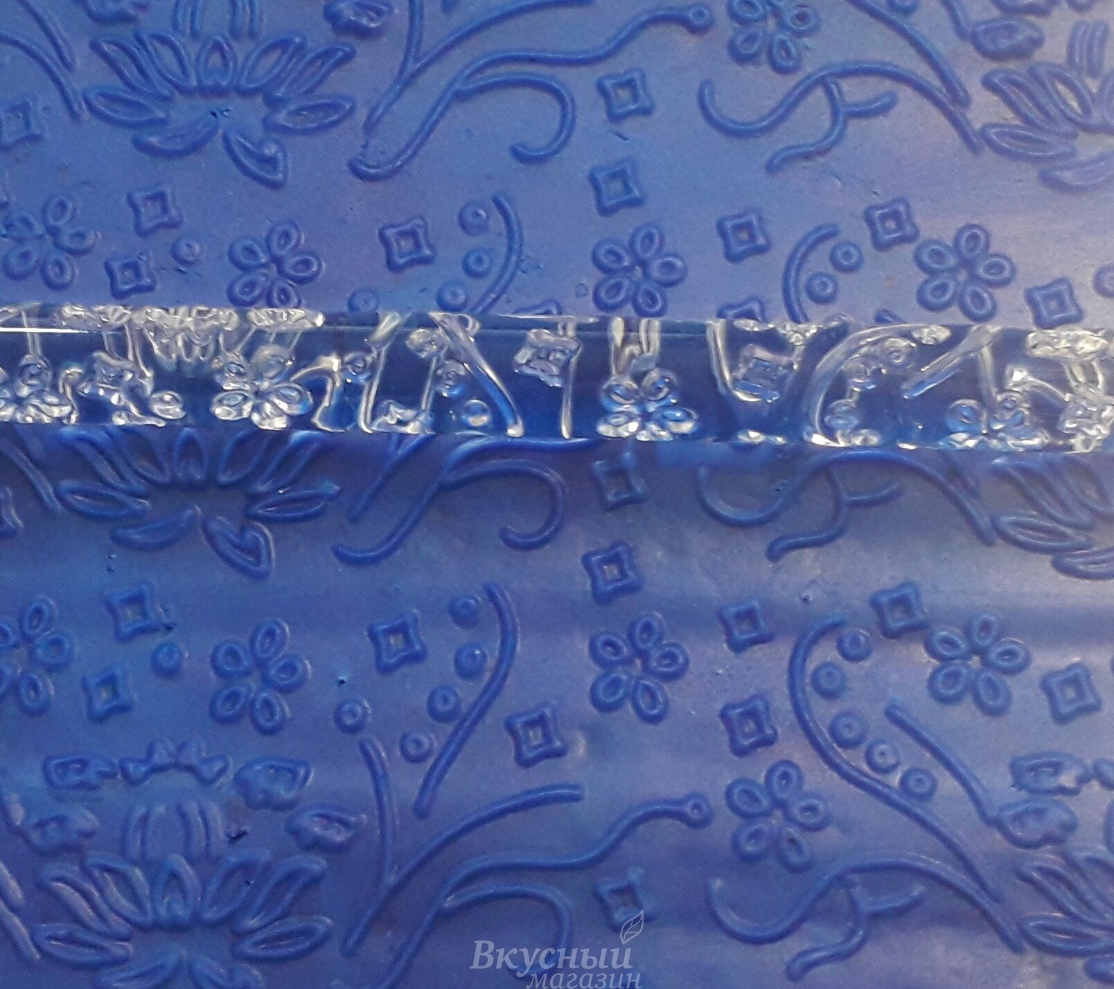 Скалка для мастики/марципана акриловая текстурная Цветочный мотив MJ D012S (Набор из 2 шт.)