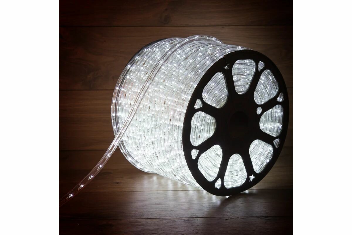 Гирлянда дюралайт Neon-Night LED, 24В, 36 LED/м, белый, бухта 100м 121-155