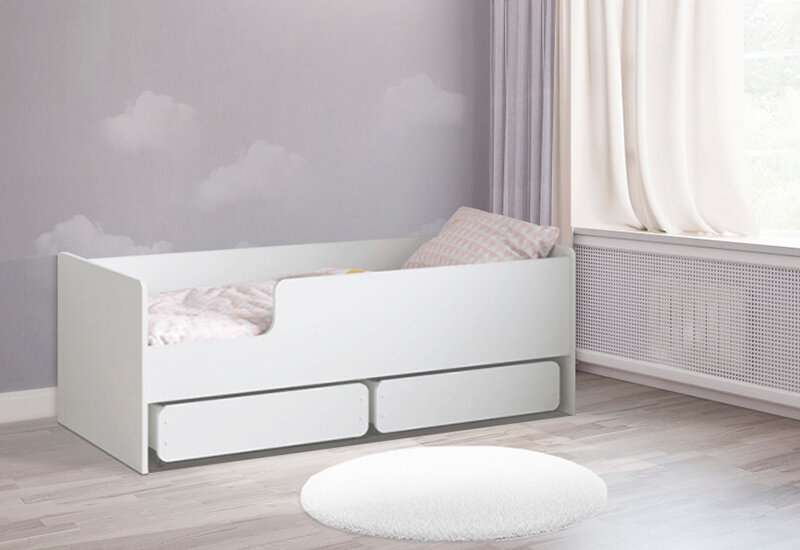 Детская кровать от 3 лет Л-К201.02 Белый Белый