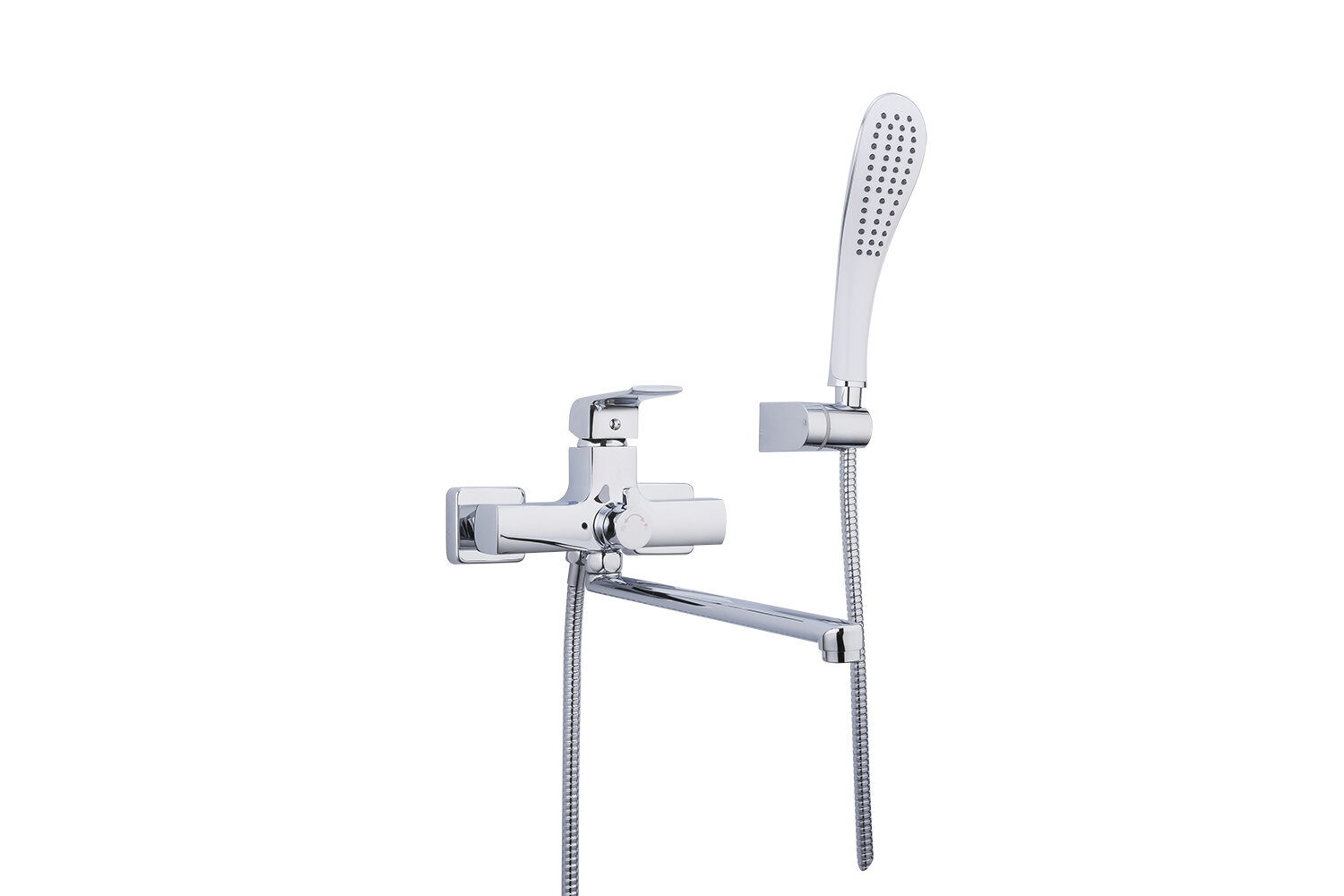 Смеситель для ванны Gappo Aventador G2250, латунь, хром/белый, 1500мм