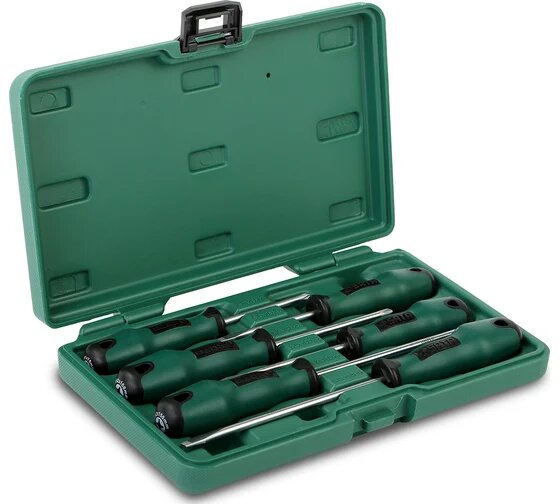 Комбинированный набор крестовых и плоских отверток 6шт серия T SATA S09309