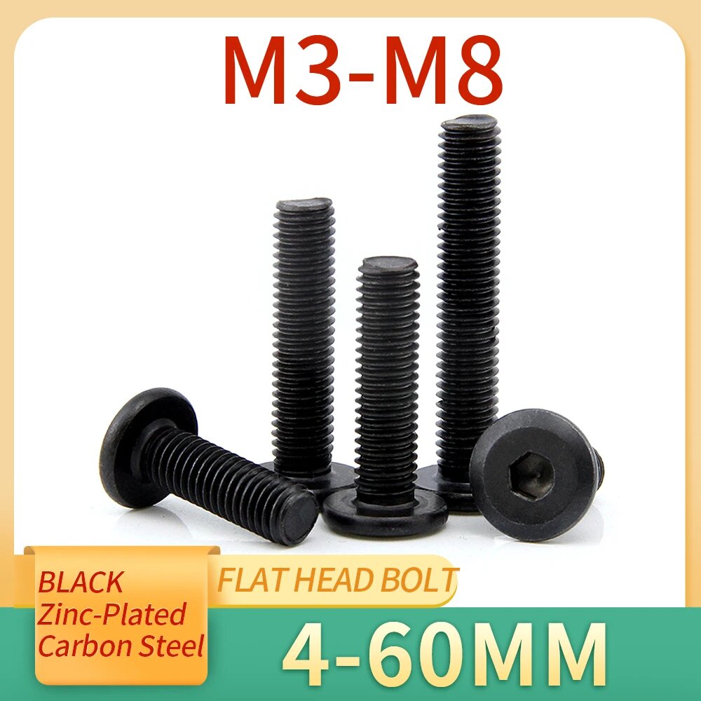 М3 М4 М5 М6 М8 гипотенуза черные винты для мебели M8x16mm (10pcs)