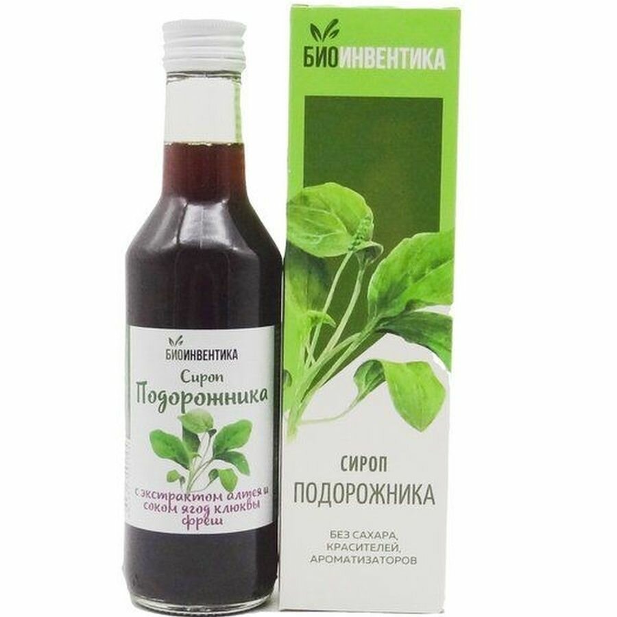 Сироп подорожника 250мл Биоинвентика