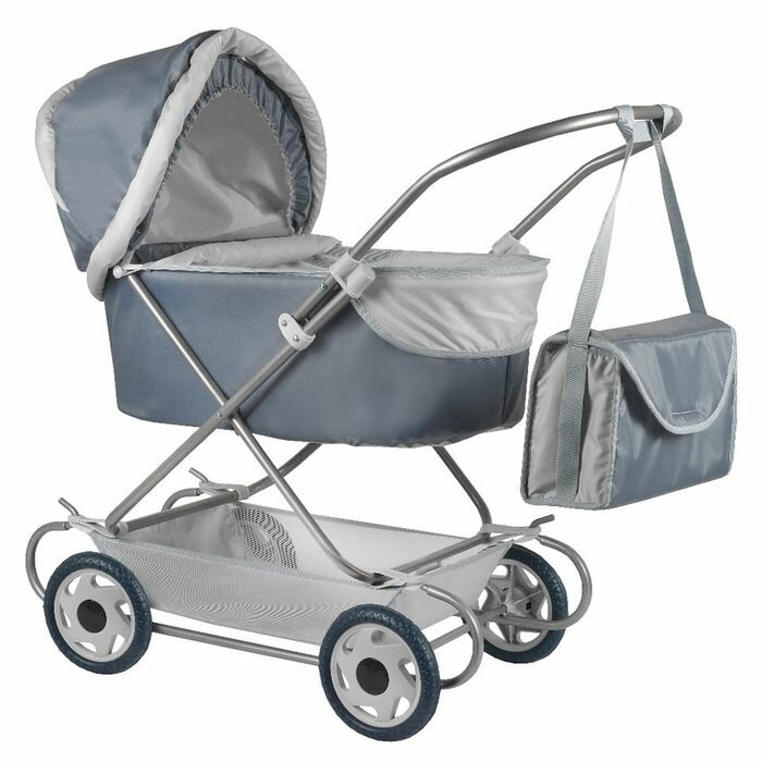 Коляска для кукол Ясюкевич Серая, №6, металл, текстиль