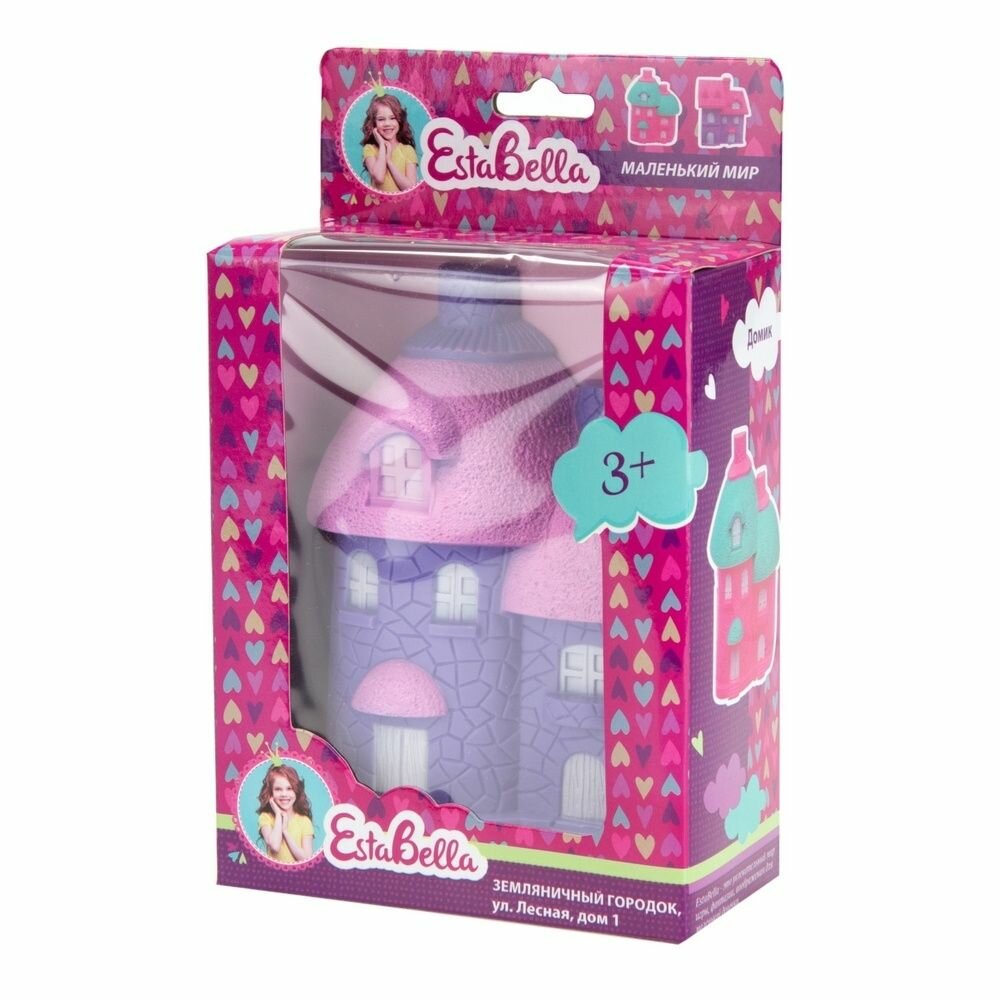 Кукольный домик Estabella "Земляничный городок, ул. Лесная, д.1", пластик, в коробке