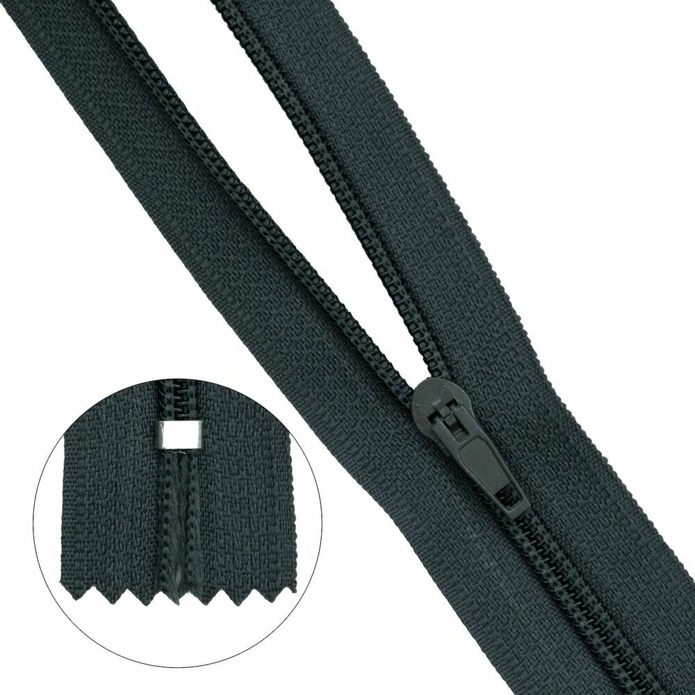 Молния айрис брючная 20 см 301 темно-серый, 321, 10 шт