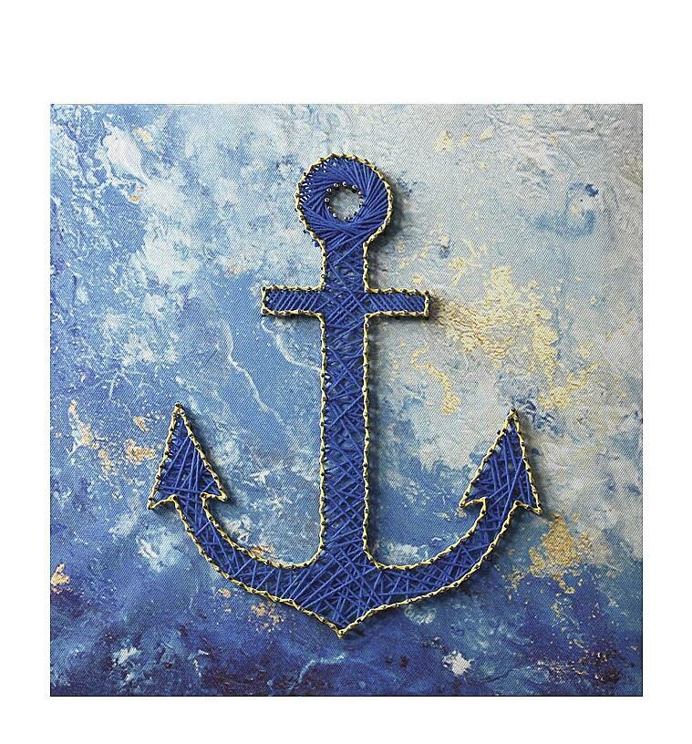 Картина из ниток Волшебная мастерская Стринг арт, Якорь (ST-01)