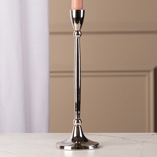 Металлический подсвечник Antonio 27 см серебряный, Koopman, A98806530