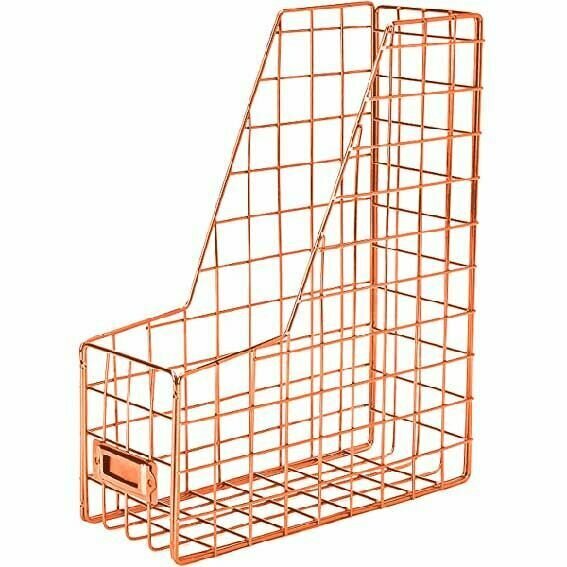 Лоток для бумаг deVENTE "Gold Rose", вертикальный, 1 секция, металл, 30,8х25х10,3 см (3043000)