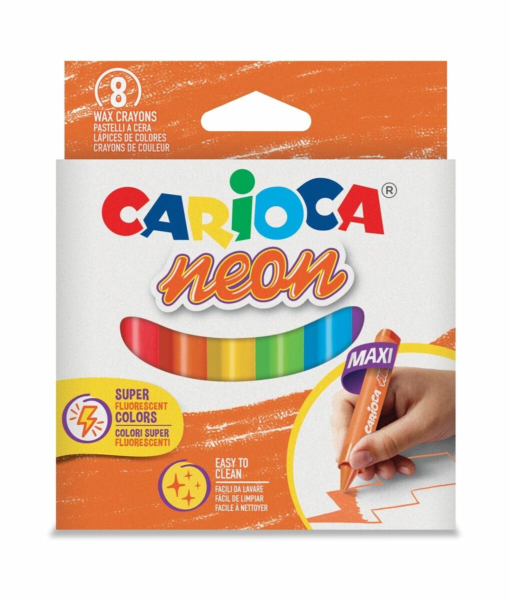 Пастель Carioca "Neon", масляная, 8 цветов