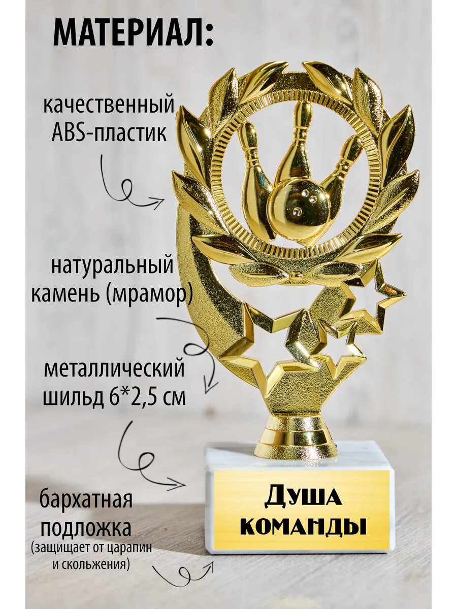 Статуэтка "Боулинг" Душа команды — фото 1