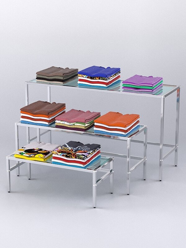 Комплект демо-столов TД-41 "квадро", столешницы из стекла 8мм