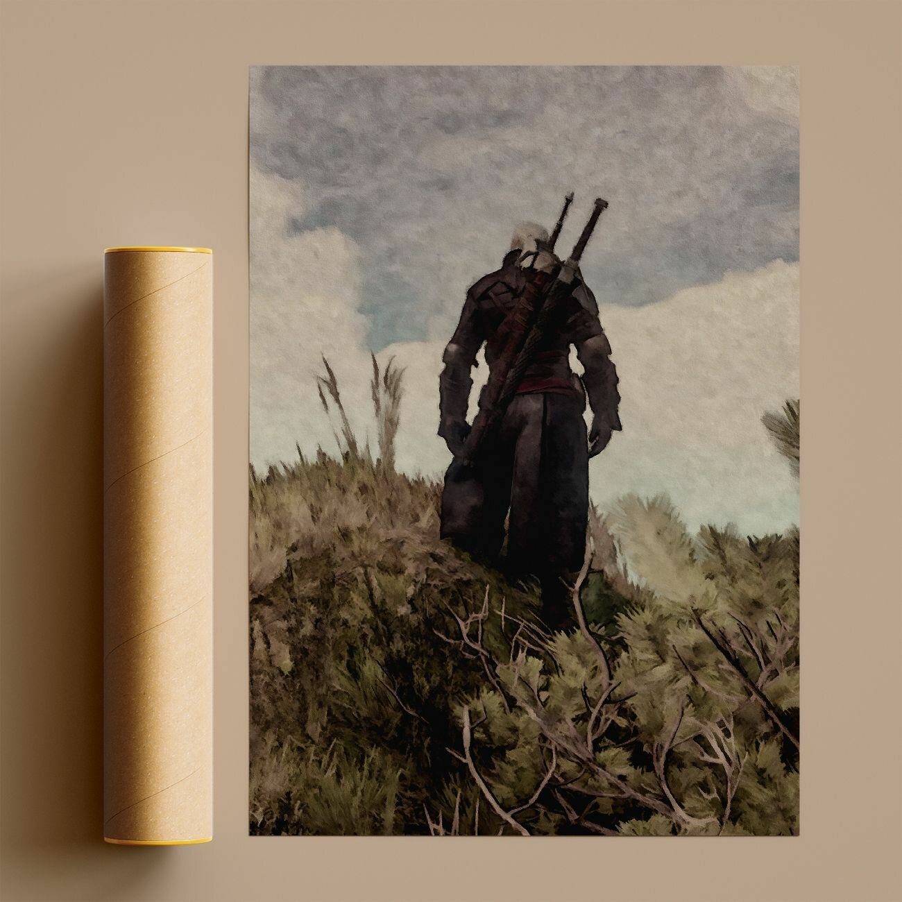 Постер Ведьмак 60х80 см без рамы/The Witcher, Геральт/ Плакат для интерьера, в подарок