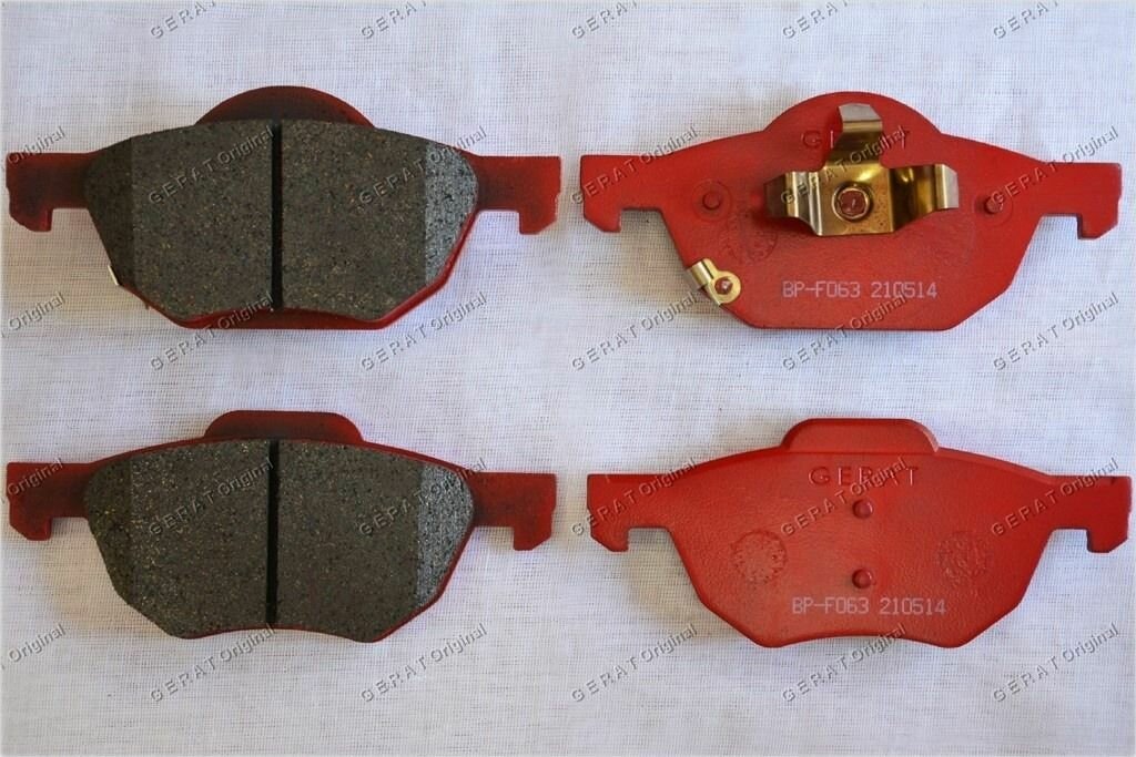 Колодки тормозные Gerat BP-F063, для Honda Accord VII, передние, комплект 4 шт
