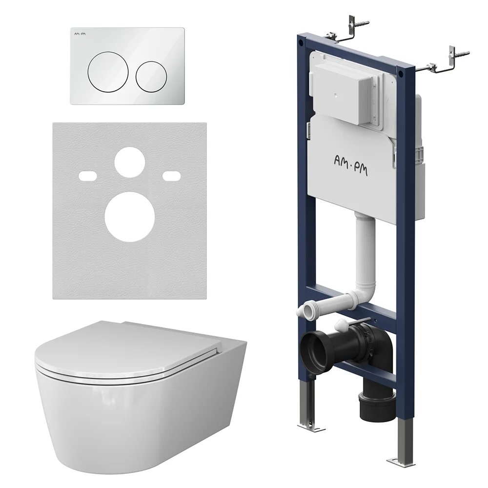 Комплект 5 в 1 AM.PM Func IS90101.8F1701 с сиденьем микролифт