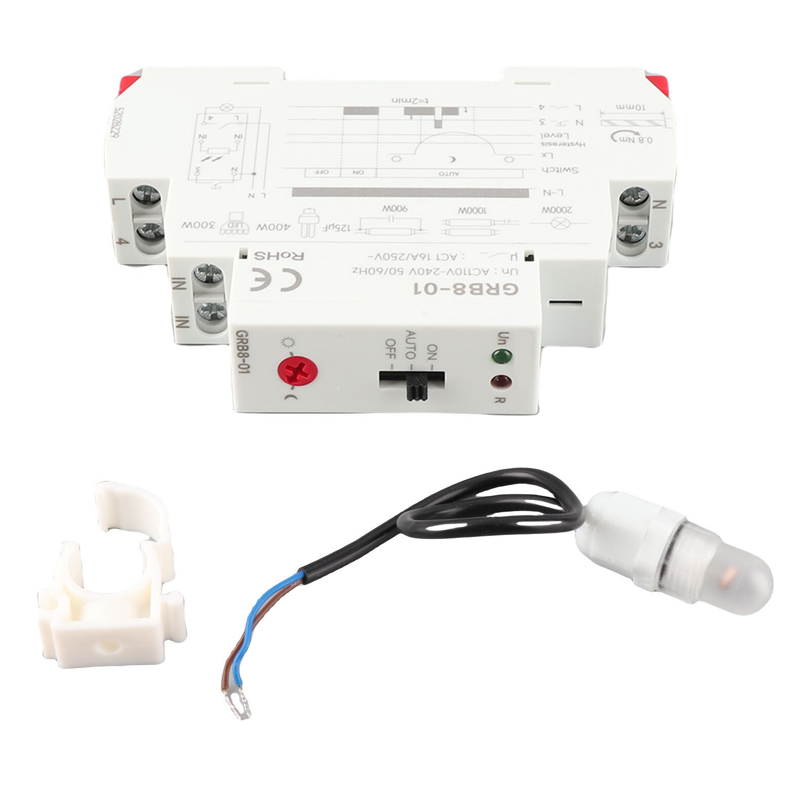 Реле времени GRB8-01, защита от перегрузки, AC 110-240В