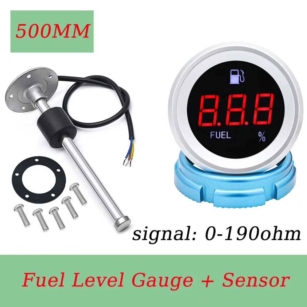 Датчик уровня топлива 100-600 мм, цифровые датчики уровня топлива, 52 мм, Gauge X 500mm Sensor