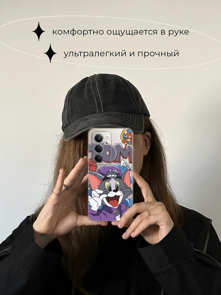 Чехол на Xiaomi Redmi 15 / Сяоми Редми 15 с принтом "Том в кепке", прозрачный — фото 1