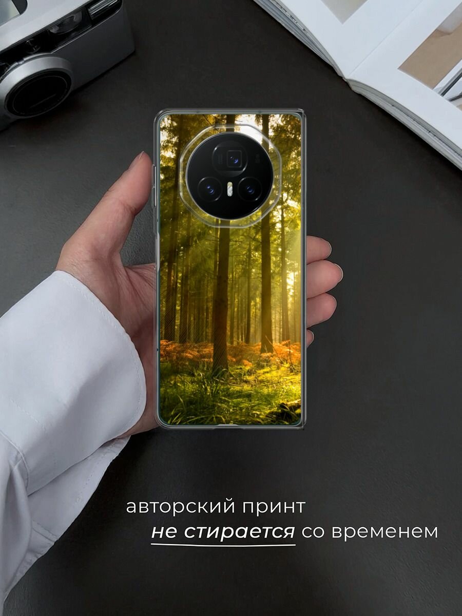 Силиконовый чехол на Honor Magic V3 / Хонор Мэджик V3 с принтом "Лес 7" — фото 1