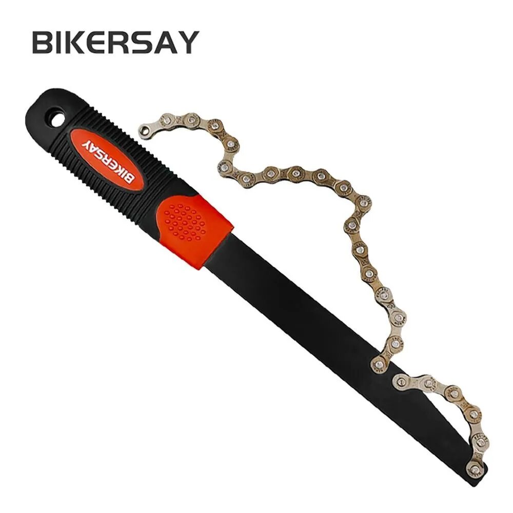 Цепной хлыст для снятия велокассеты Bikersay, сталь, рукоятка из ABS, 286 мм