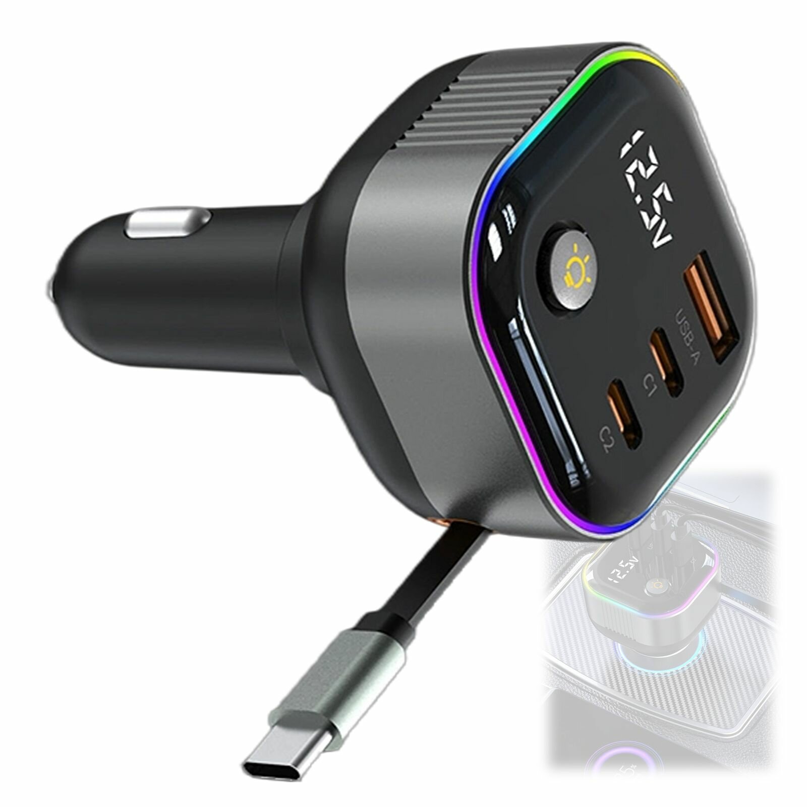 Большое автомобильное оборудование c USB-портом и функциональной установкой