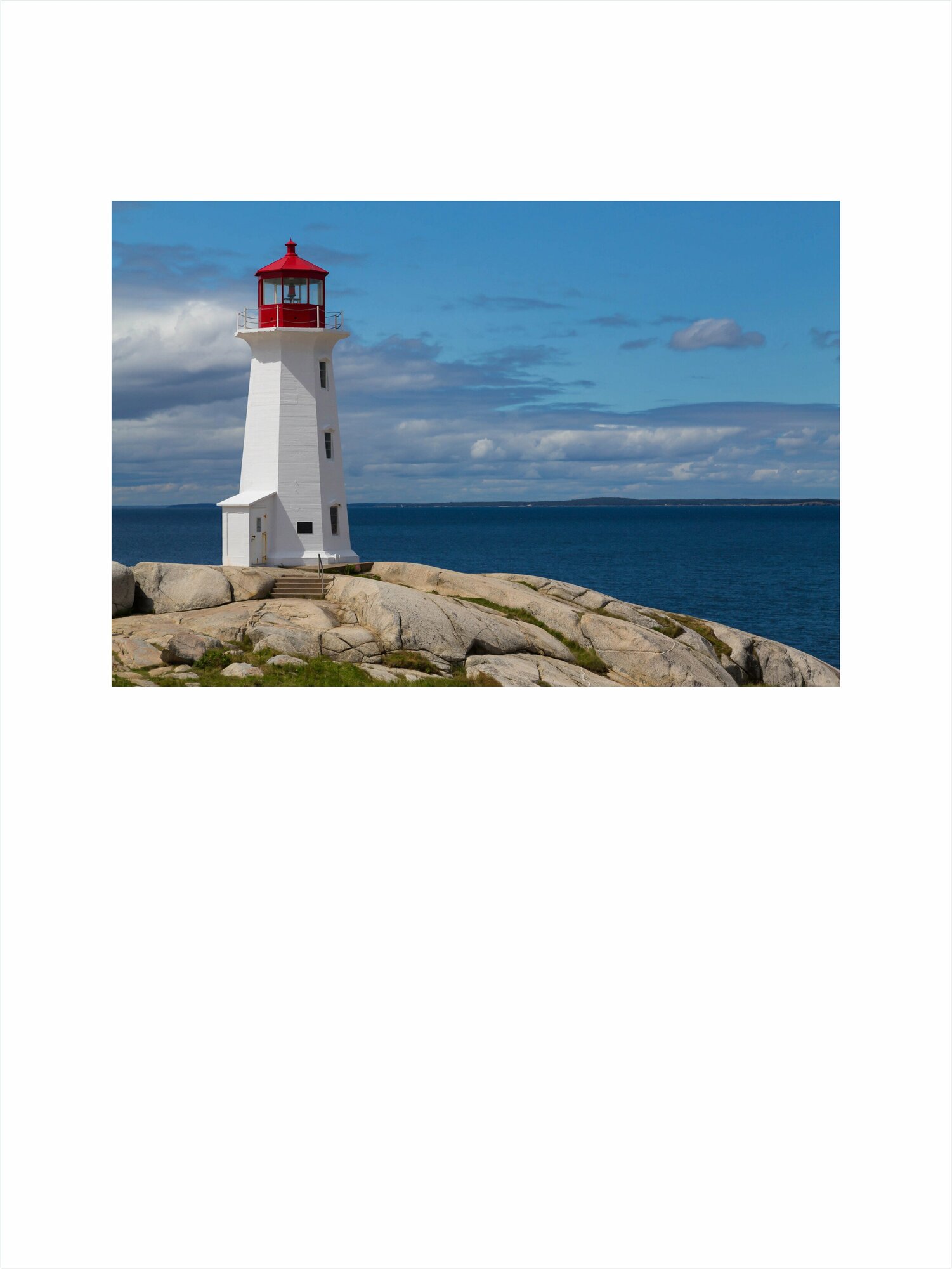 Картина для интерьера на стену пейзаж. Белый маяк 40х60 см на холсте на подрамнике