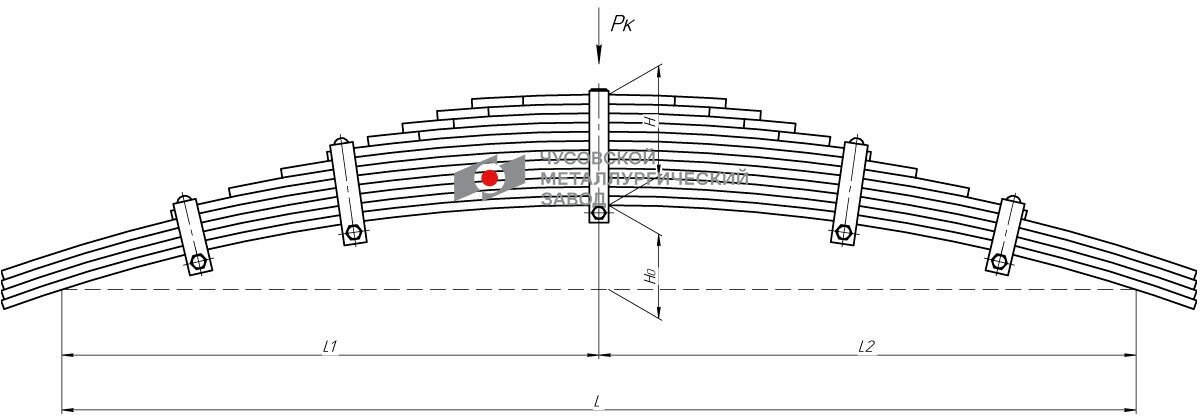 Рессора передняя для Урал 53236 12 листов