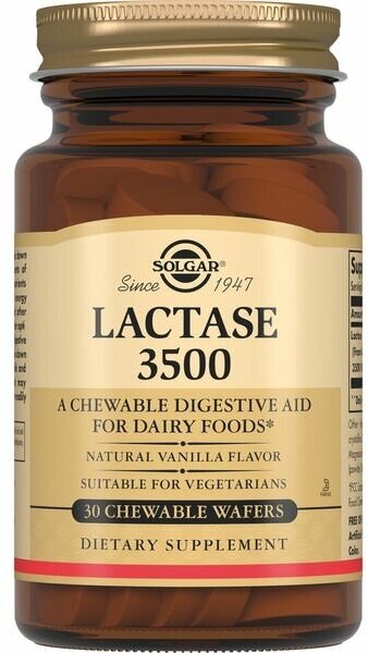 Лактаза 3500 Solgar/Солгар таблетки жевательные 1000мг 30шт
