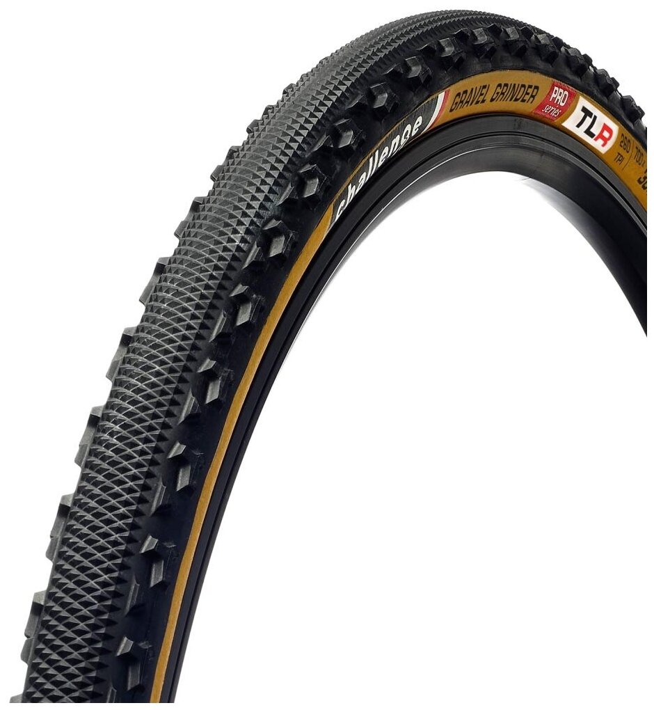 Challenge Гравийная велопокрышка Challenge GRAVEL GRINDER, TPI 260, TLR (700-36 мм, кремовый)