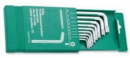 Ключи торцевые Г-образные TORX 9 предметов с центрированным штифтом Т10-Т50 JONNESWAY JONNESWAY H08MTP09S