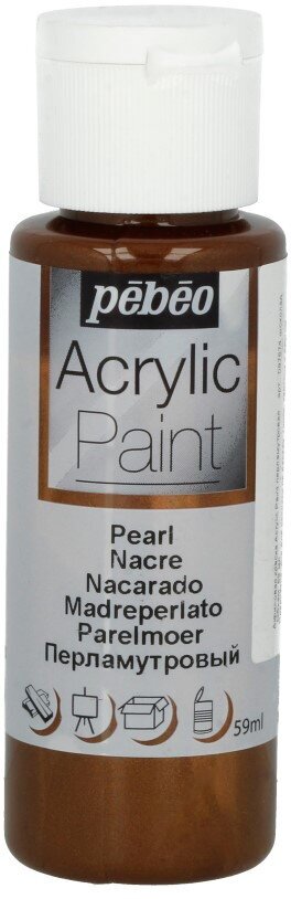 Краска акриловая Acrylic Paint декоративная перламутровая 59 мл, цв. шоколад