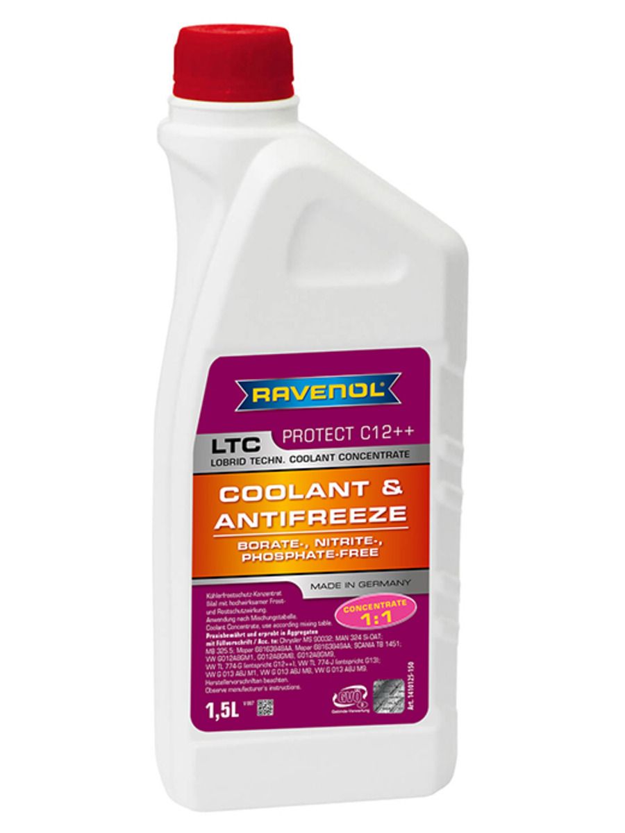 Антифриз RAVENOL LTC Protect C12++ Concentrate, 1.5 литра