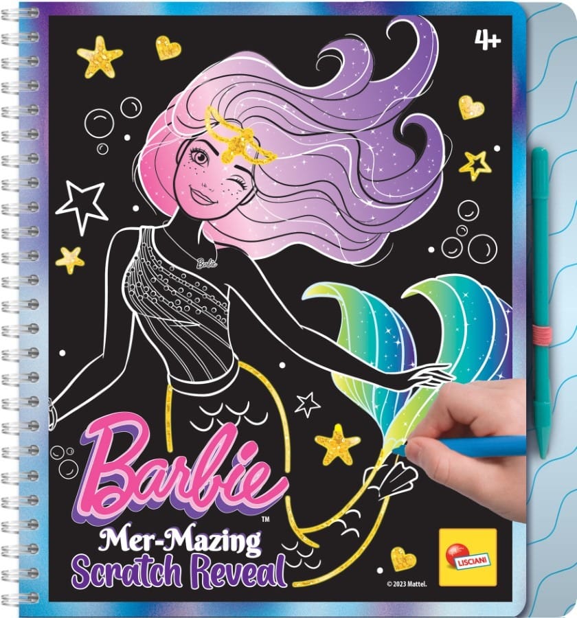 Набор для рисования Lisciani Barbie Mer-Mazing Scratch Reveal