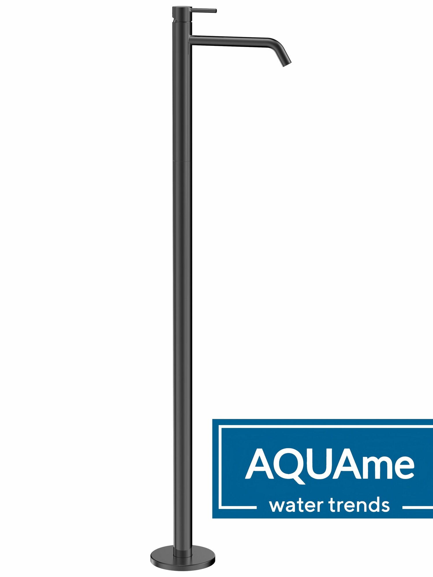 Смеситель для раковины AQUAme Siena напольный матовый черный AQM6211MB