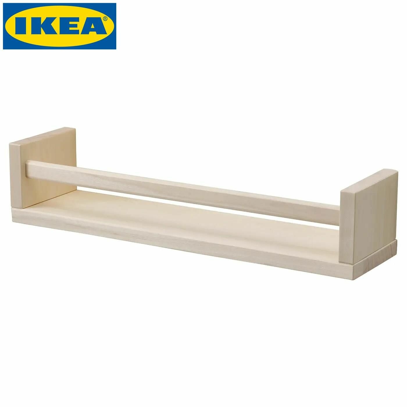 Полка для специй на кухню настенная IKEA BEKVAM / Полка из массива дерева икеа