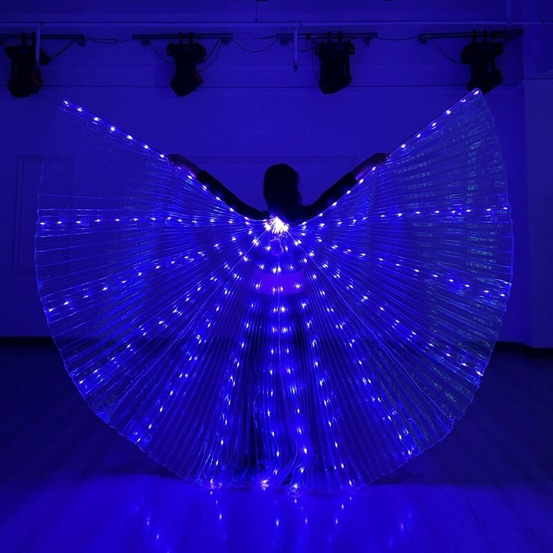 Светодиодные крылья LED, для танцев, 140 см, телескопические палочки，фиолетовый