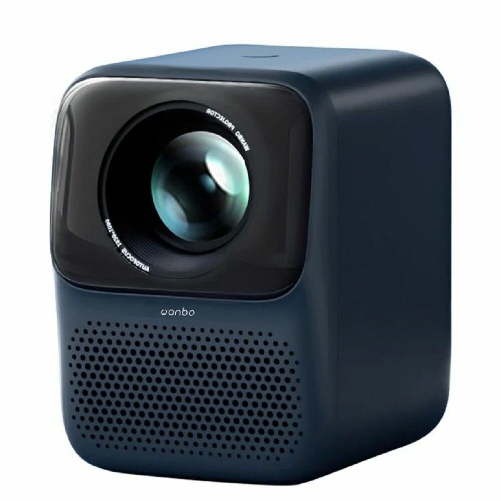 Проектор Wanbo T2 Max портативный Full HD 1080p с автофокусом и аккумулятором 3 часа темно синий