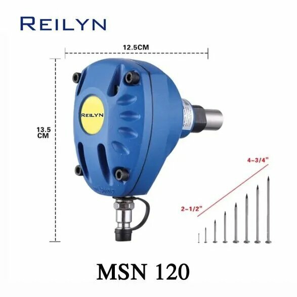REILYN, MSN120, небольшой ручной пневматический молоток, строительный гвоздезабивной пистолет, гвозди диаметром 10-120 мм.
