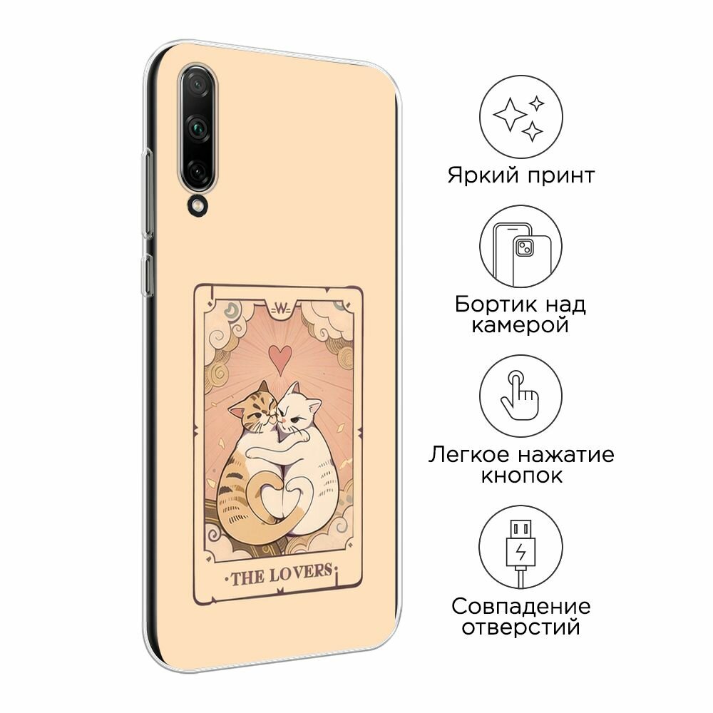 Чехол на Honor 30i / Хонор 30i с принтом "The lovers cats 1 - 14 февраля" — фото 1
