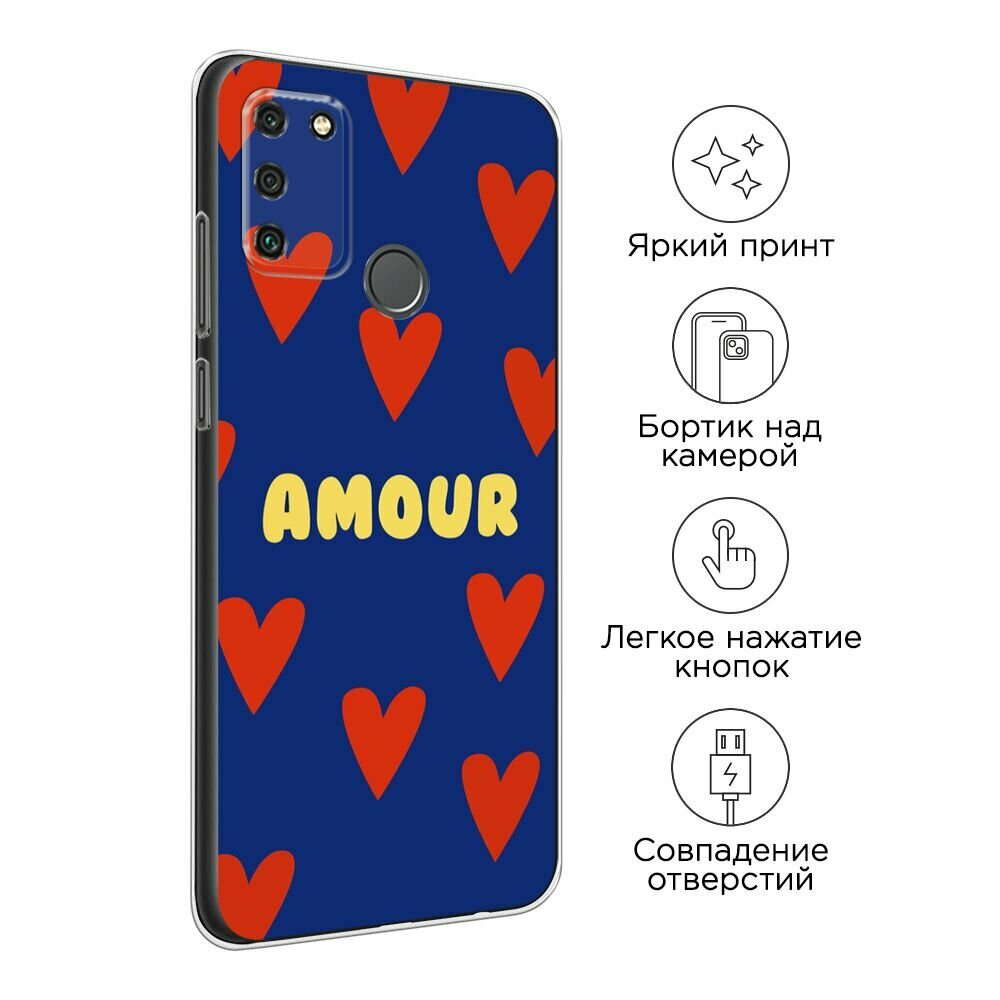 Чехол на Honor 9A / Хонор 9А с принтом "Amour art - 14 февраля" — фото 1