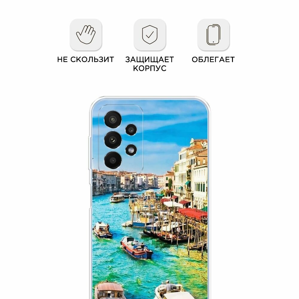 Чехол на Samsung Galaxy A23 / Самсунг Галакси А23 с принтом "Каналы Венеции" — фото 1