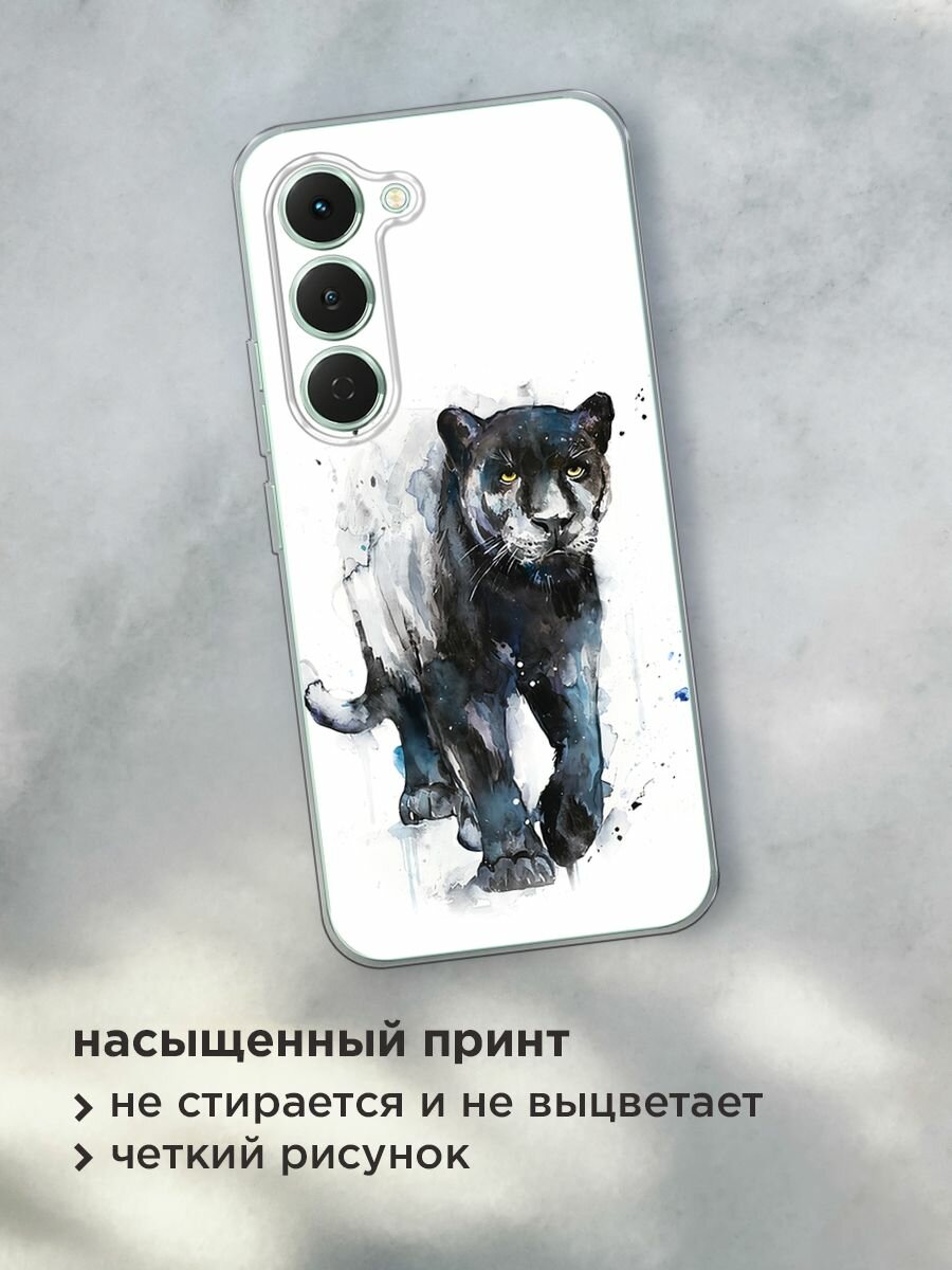 Чехол на Tecno Spark 40 Pro / Текно Спарк 40 Про с принтом "Пантера арт 3" — фото 1