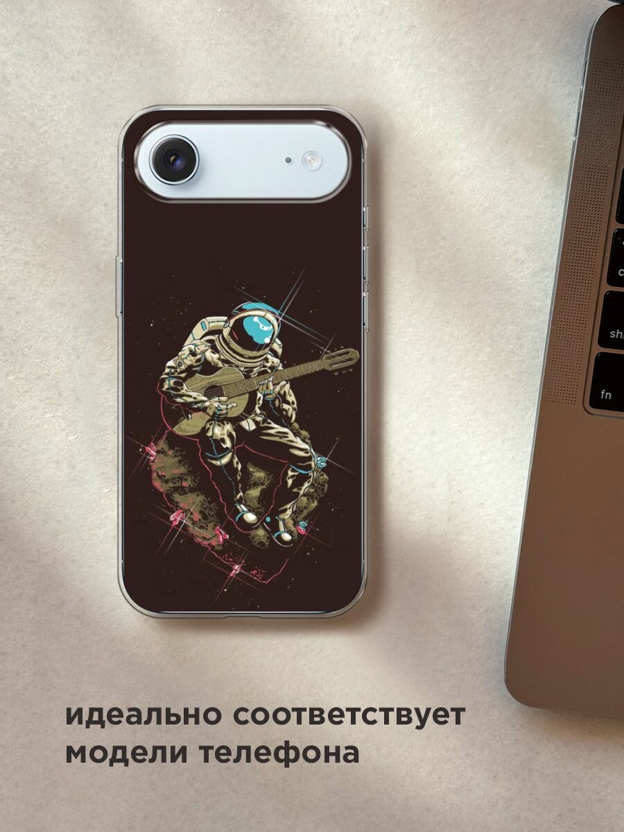 Чехол на Apple iPhone Air / Айфон Айр с принтом "Космонавт гитарист" — фото 1