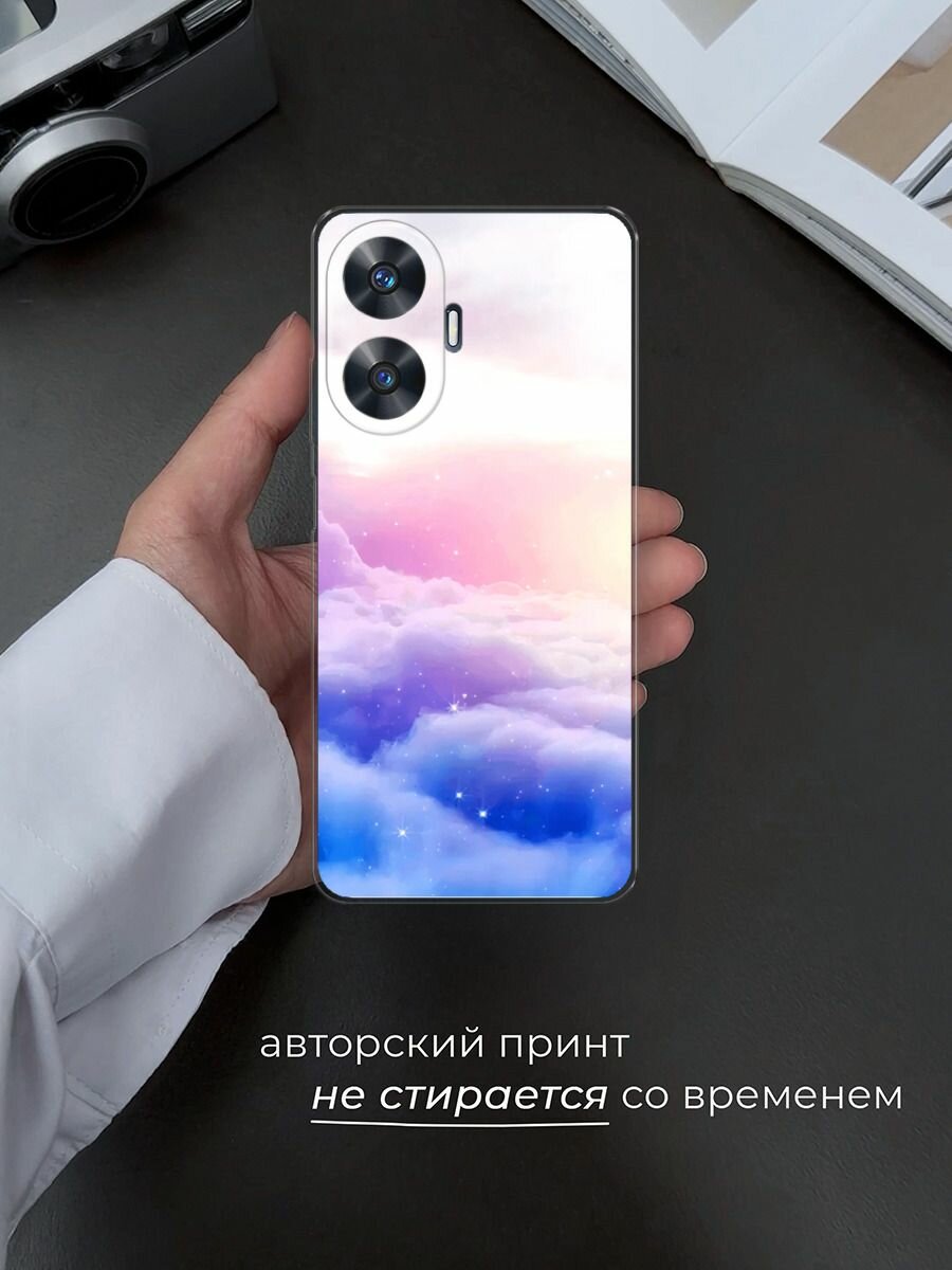 Силиконовый чехол на Realme C55 / Реалми C55 с принтом "Небеса" — фото 1