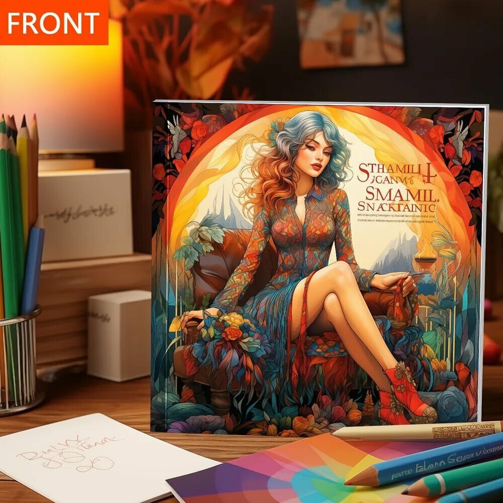 Книжка-раскраска моды, Альбом для рисования Витрина моды, высокое качество Книга каракулей30 см*21 см, подходит для раскрашивания как взрослыми, так и детьми