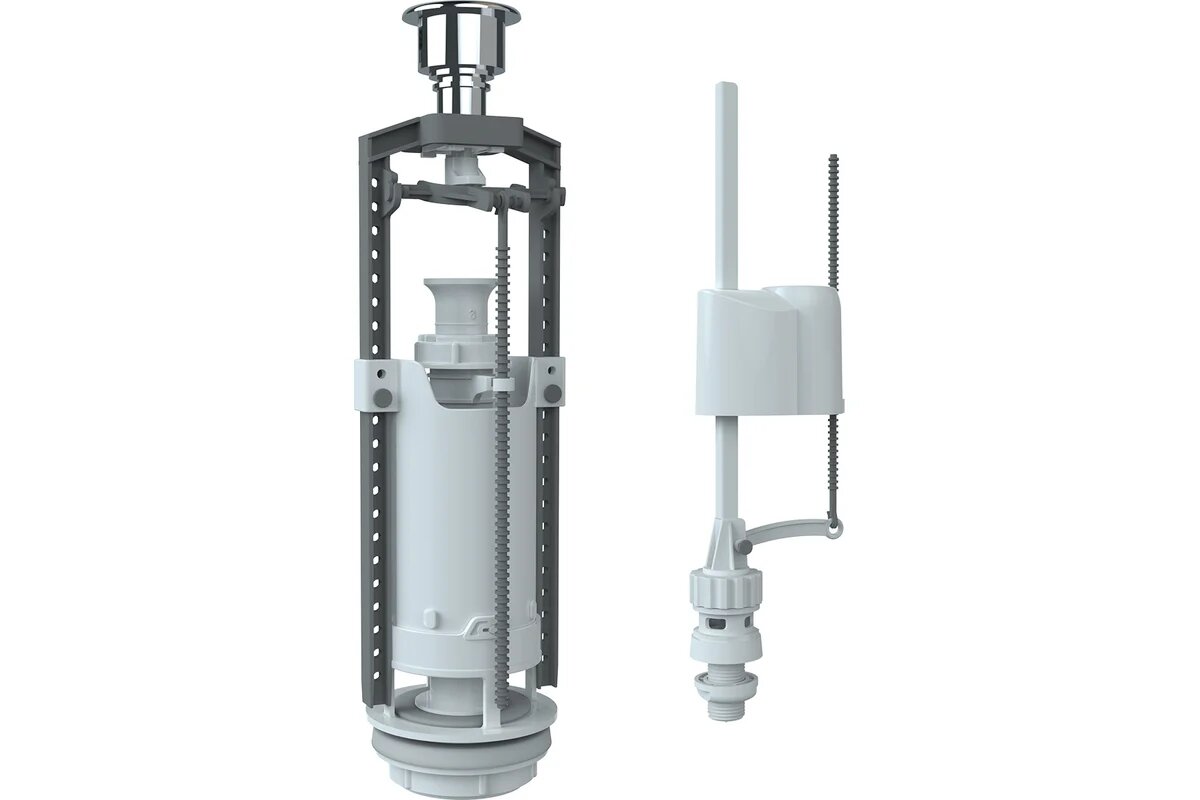 Unicorn арматура клапан спускной и наполнительный с нижней подводкой кнопка хром SM-N/H